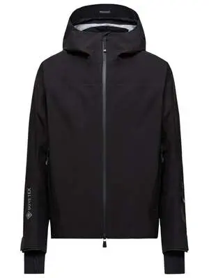 Moncler 3l Plain Weave Waterproof Windproof Jacket With Heat-sealed Seams, Adjustable Hood & Water-repellent Zips - Nero