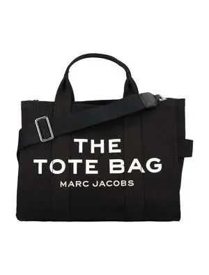 Marc Jacobs Mini Cotton Canvas Zip Top Handle Bag With Adjustable Strap And 4 Pockets