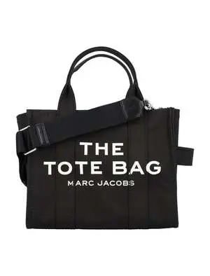 Marc Jacobs Marc Jacobs Mini Canvas Tote Handbag With Front Logo Print Nero