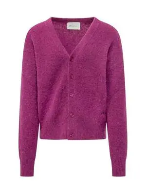 AMI Paris V-neck Cardigan With Classic Knit Finish
