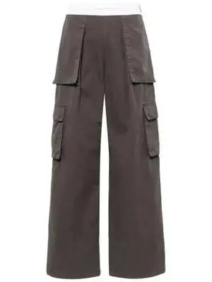 ALEXANDER WANG Alexander Wang Cargo Trousers In Cotton With Elasticated Waistband