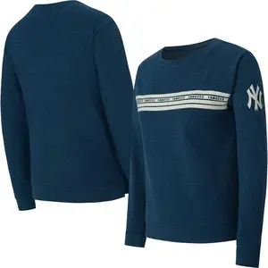 CONCEPTS SPORT New York Yankees Birch French Terry Long Sleeve T-shirt - Navy