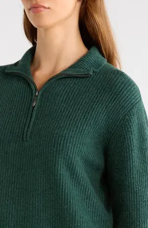 Marine Layer Chalet Quarter Zip Sweater - Pine