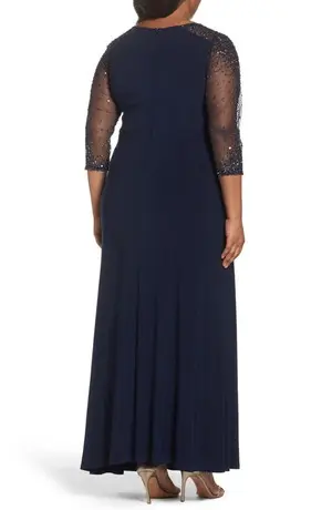 Adrianna Papell Embellished Jersey Gown