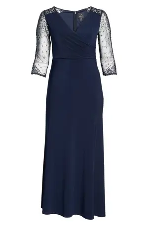 Adrianna Papell Embellished Jersey Gown