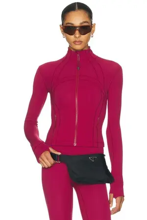 Lululemon Define Nulu Cropped Jacket In Burgundy - Raspberry Rave