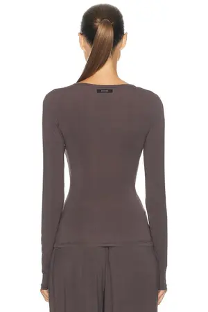 SKIMS Cloud Sleep Henley Top - Iron