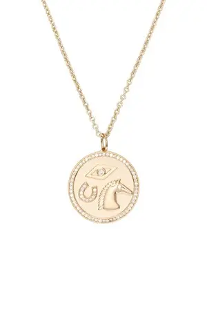 SYDNEY EVAN Equestrian Coin Necklace