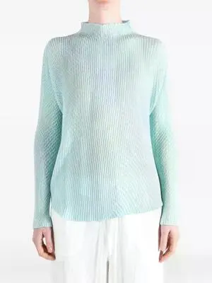 Issey Miyake Misty Pleats High-neck Sweater