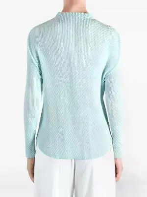 Issey Miyake Misty Pleats High-neck Sweater