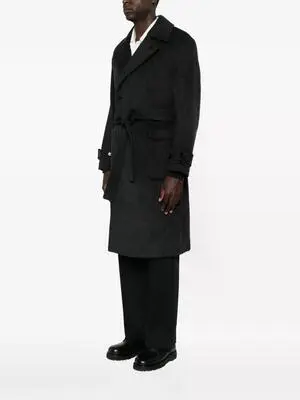 AMARANTO Belted Button-fastening Coat