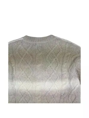 HTC LOS ANGELES Cable-knit Distressed Sweater