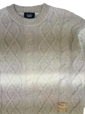 HTC LOS ANGELES Cable-knit Distressed Sweater