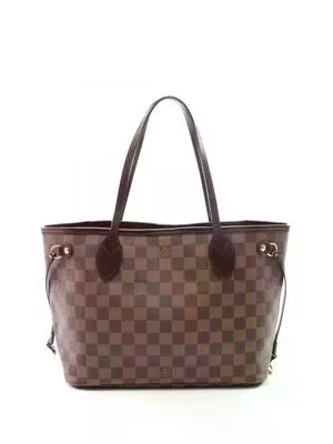 LOUIS VUITTON 2010 Damier Ebene Neverfull Pm Tote Bag - Brown