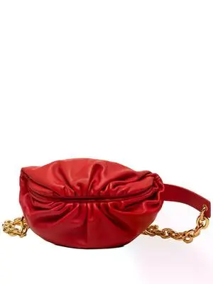 Bottega Veneta 2012-2026 Lambskin Chain Pouch Belt Bag - Red