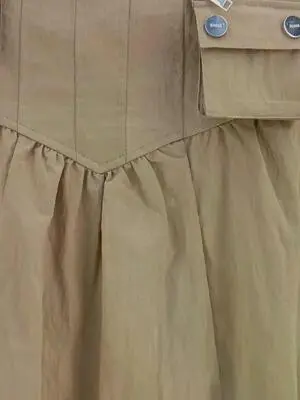 GANNI Washed Corset-style Midi Skirt