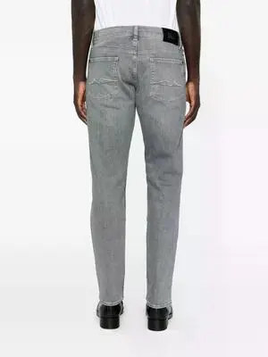 7 For All Mankind Faded Straight-leg Jeans