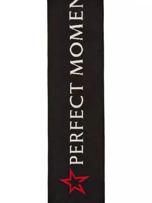 Perfect Moment Wool North-star-logo Scarf Black