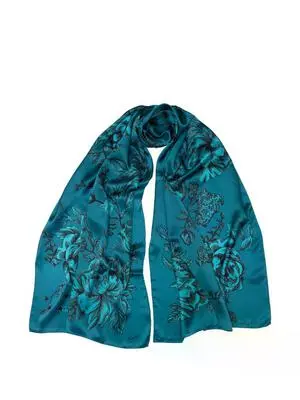 ELIZABETTA Isabella Floral-print Scarf - Blue