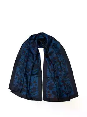 ELIZABETTA Regina Floral-jacquard Scarf - Blue