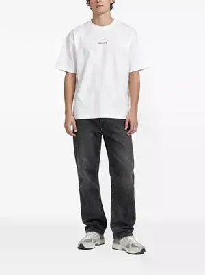 SEWMOD Logo-print Drop-shoulder T-shirt - Neutrals