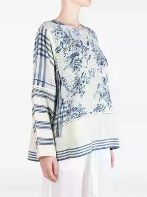 Pero Floral-print Patchwork Blouse
