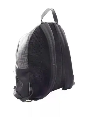 Fendi 2010-2026 Zucca Coated Canvas And Nylon Diagonal Backpack