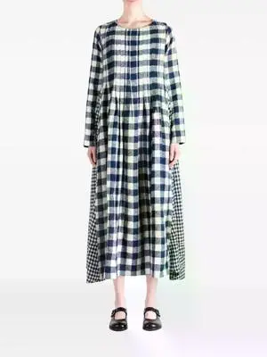 Pero Check-pattern Loose-fit Midi Dress