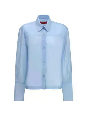 THELATEST Codie Sheer Button-down Shirt - Blue