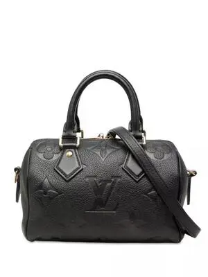 LOUIS VUITTON 2021-2026 Monogram Giant Empreinte Speedy Bandouliere 20 Satchel - Black