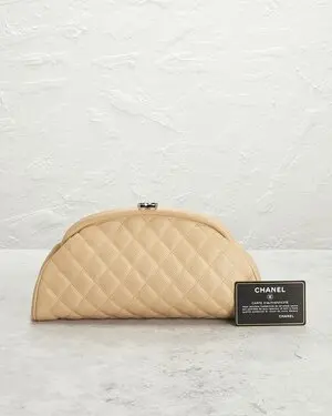 FWRD RENEW Chanel Caviar Timeless Clutch - Neutral