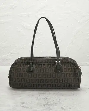 FWRD RENEW Fendi Zucchino Bauletto Shoulder Bag