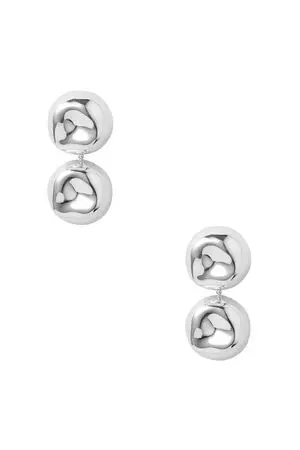Éliou Double Lija Earrings In Metallic - Silver
