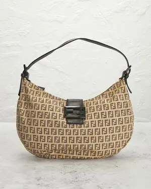 FWRD RENEW Fendi Zucchino Hobo Bag