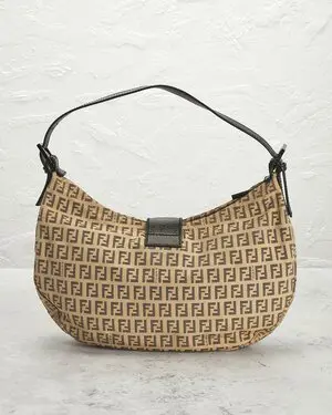 FWRD RENEW Fendi Zucchino Hobo Bag