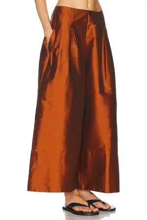 Chan Luu Techno Taffeta Ultra Wide Leg Pant