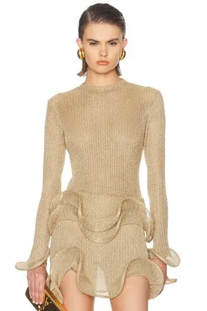 SID NEIGUM Wave Sleeve Bamboo Top