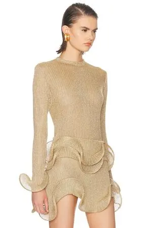 SID NEIGUM Wave Sleeve Bamboo Top