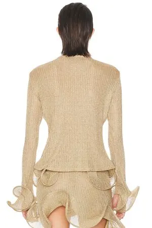SID NEIGUM Wave Sleeve Bamboo Top