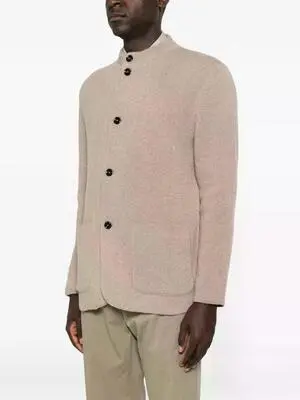 LARDINI Mandarin-collar Button-up Jacket