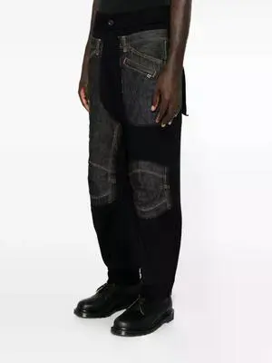 INDIVIDUAL SENTIMENTS Patchwork Denim-panelled Track Pants