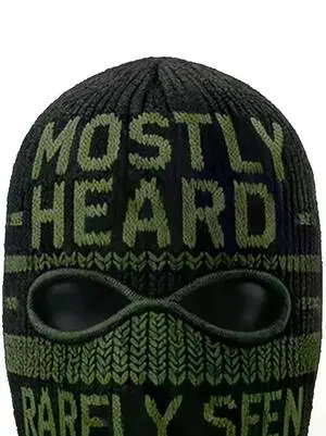 MOSTLY HEARD RARELY SEEN Logo-intarsia Ski Mask - Black