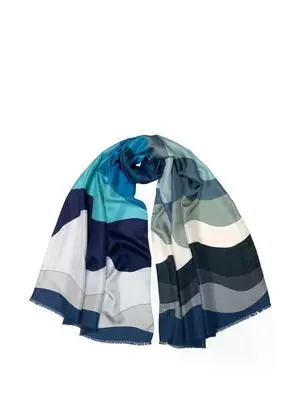 ELIZABETTA Onda Wavy-print Silk Scarf