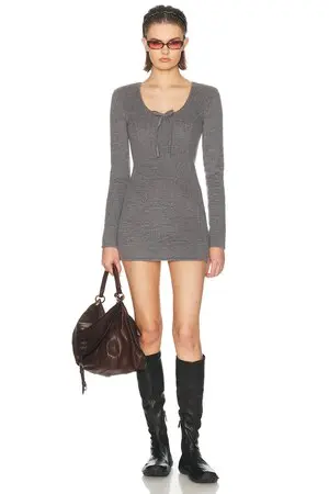 Miu Miu Double Washed Dress - Grigio