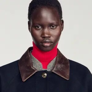 Sandro Long Double-faced Wool Coat
