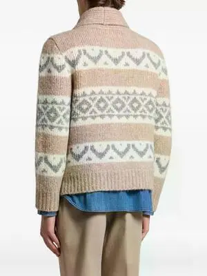 Peserico Fair Isle Shawl-collar Cardigan