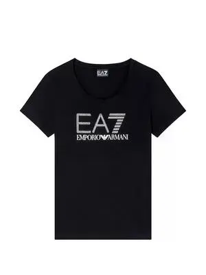 EA7 Logo-embellished T-shirt - Black