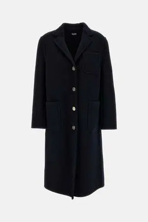 Thom Browne Cappotto Destrutturato In Lana Cotta - Blu