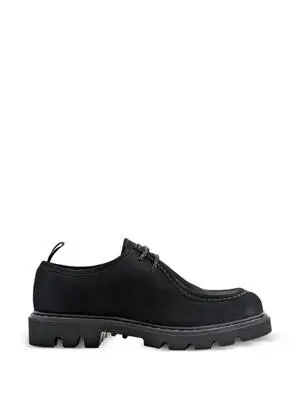 FABI Suede Derby Shoes - Black