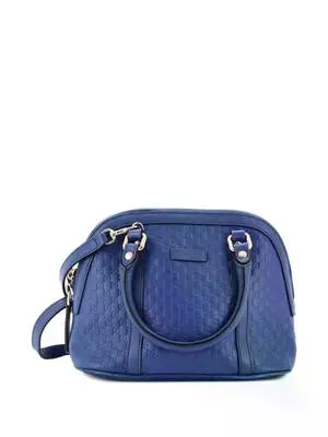 Gucci Convertible Dome Microguccissima Leather Mini Satchel - Blue